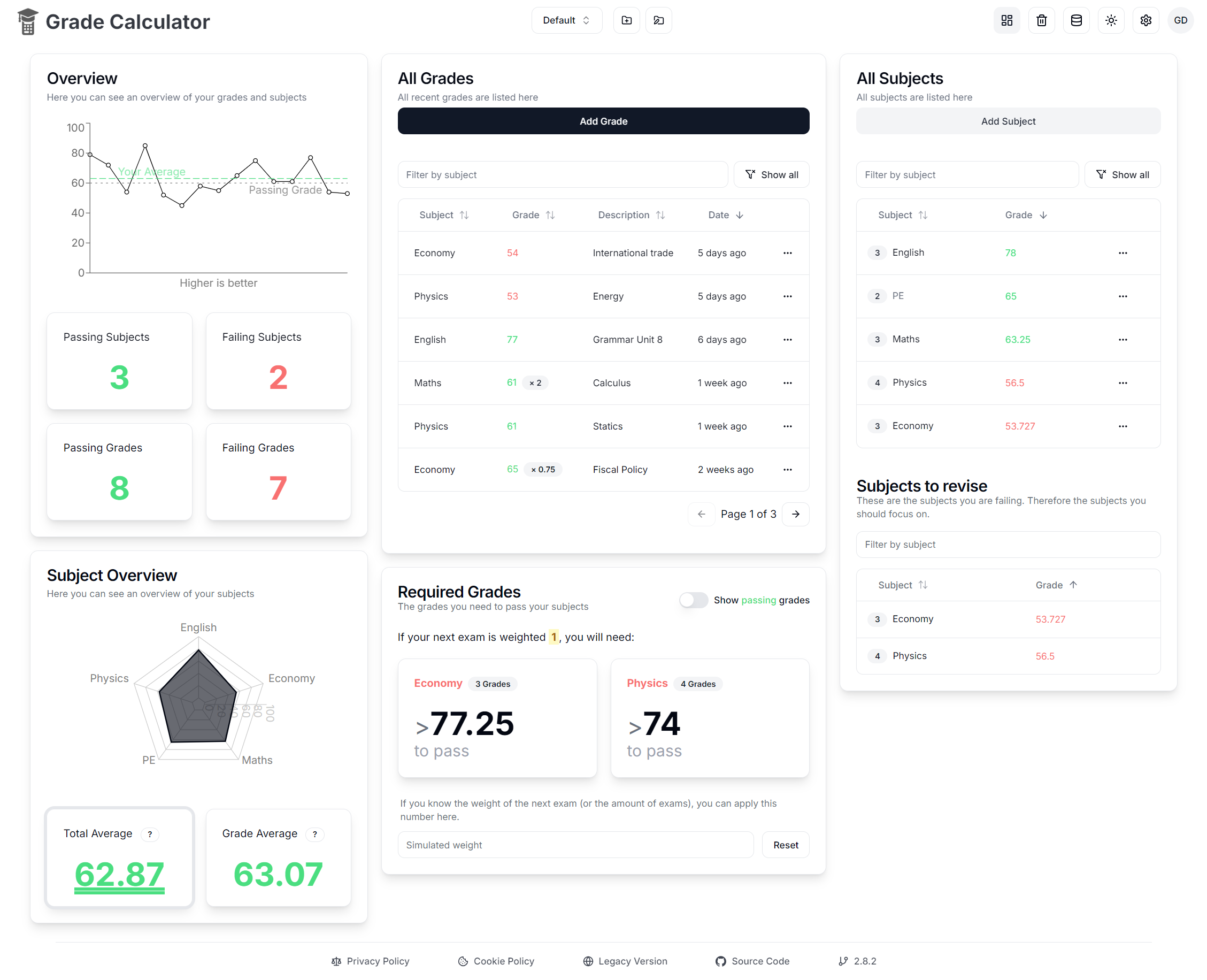 Grade Calculator - nstr.dev